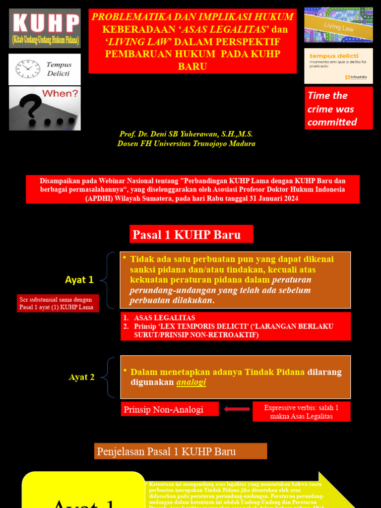 Asas Legalitas vs Living Law di KUHP Baru | PDF | Ilmu Sosial | Hukum