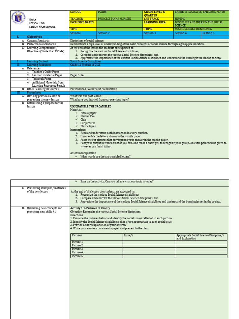 Session I Session 2 Session 3 Session 4 Session 5 | PDF | Social Sciences | Science