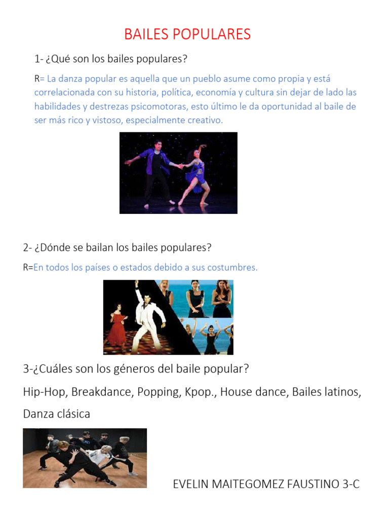 Bailes Populares | PDF | Ciencias sociales | Estudios de idiomas ...