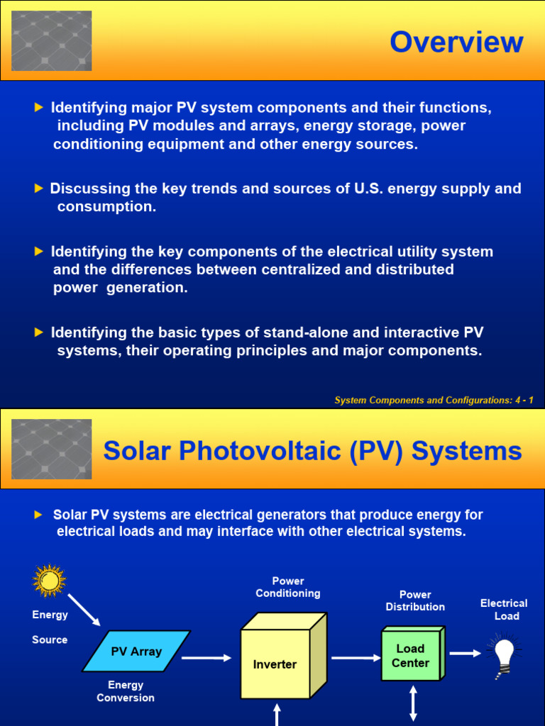 Key Components of PV Solar Systems | PDF