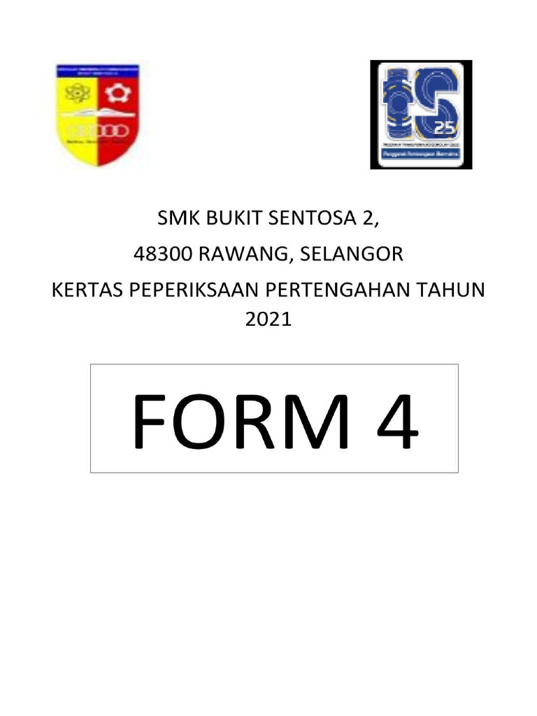Soalan Mid Year Form 4 | PDF