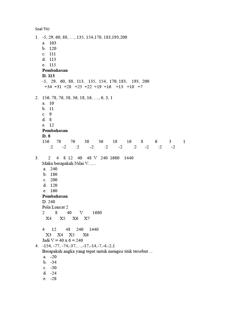 Pembahasan Tryout TIU-11-11-23 | PDF