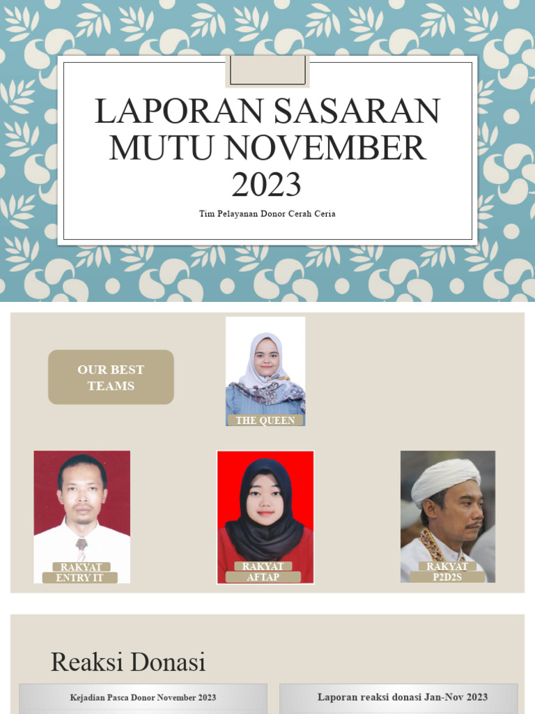 Presentasi Sasaran Mutu November 2023 | PDF