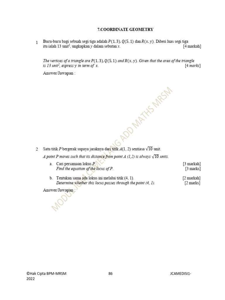 Coordinate Geometry | PDF