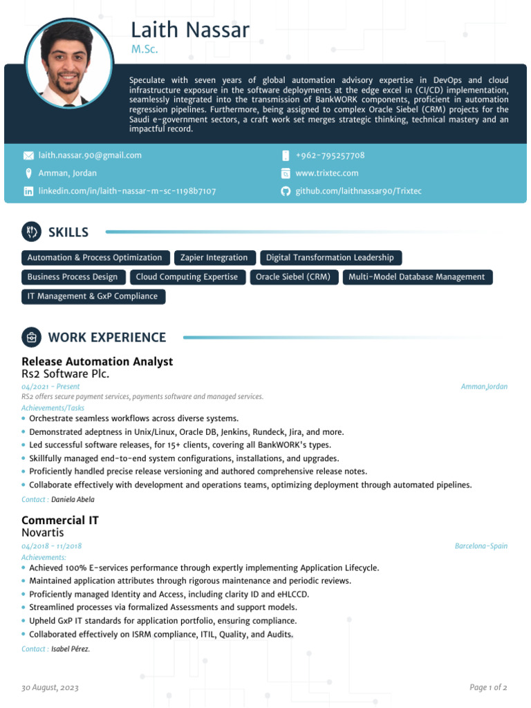 Laith Nassar: DevOps & Cloud Automation Expert | PDF