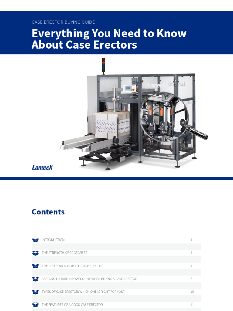 Case Erector Guide-Lantech | PDF | Packaging And Labeling | Return On Investment