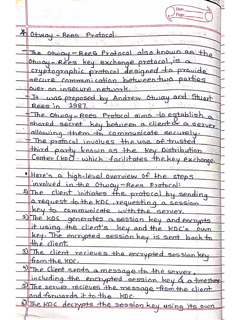 Otway - Rees Protocol INS Assignment - 4810 | PDF