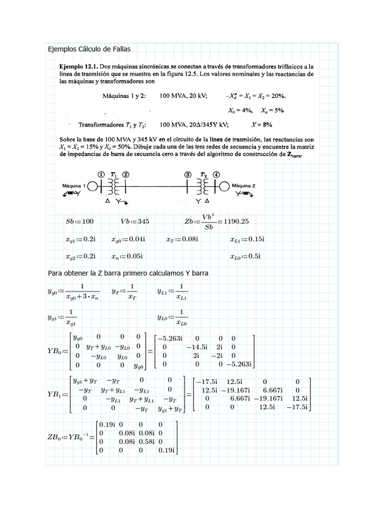 Cálculo de Fallas en SEP | PDF