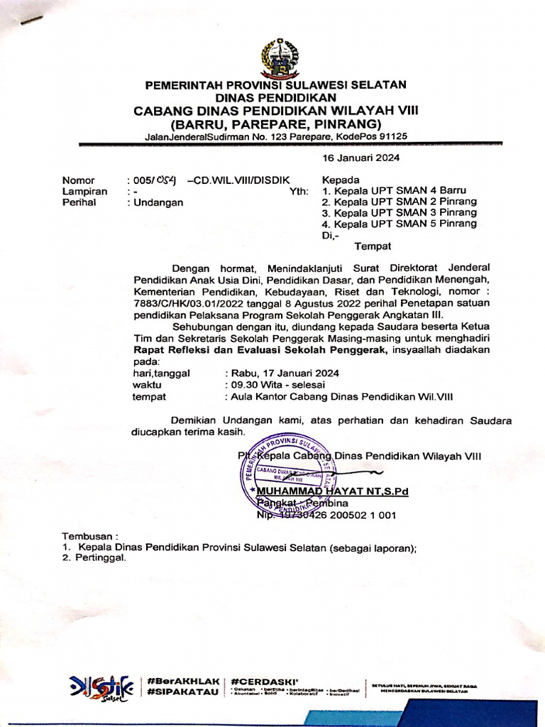 Udg & ST Rapat Sekolah Penggerak | PDF