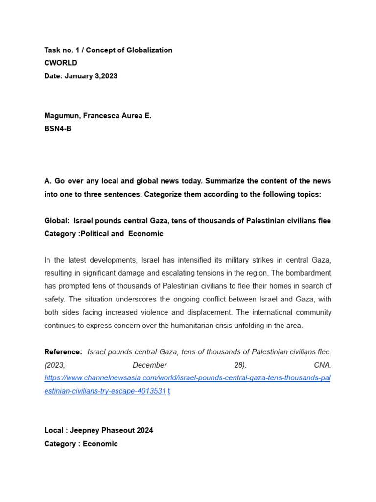 Concept of Globalization | PDF | Games & Activities | Home & Garden