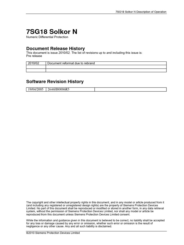 7SG18 - Solkor N Technical Manual Chapter 01 Description of Operation ...