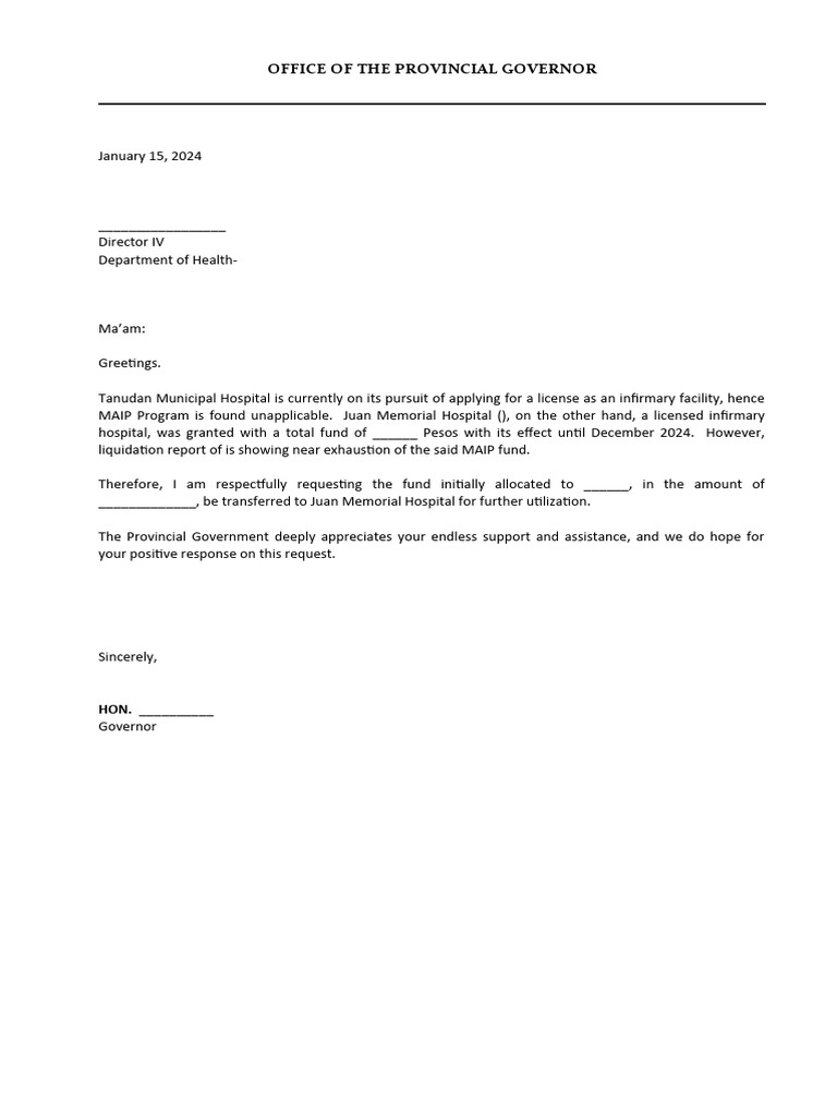 Communictaion Letter To Request Fund | PDF | Business | Finance & Money ...