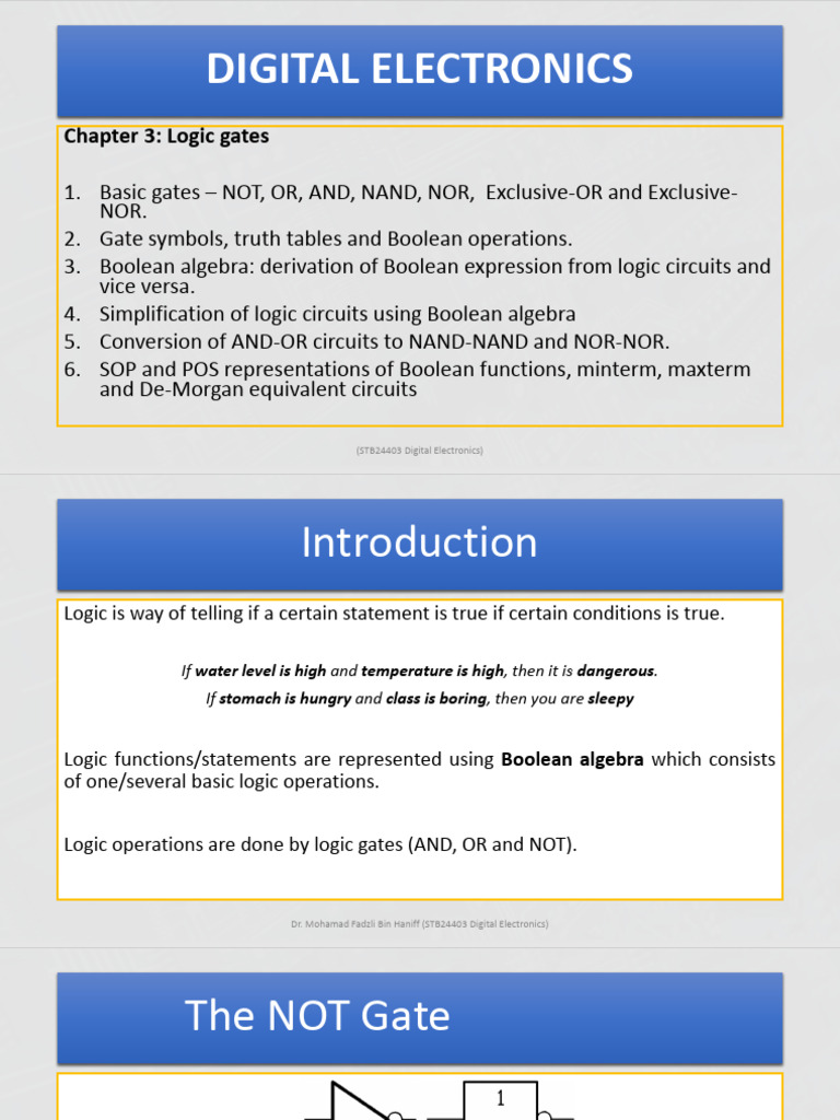 Chapter 3 | PDF | Logic Gate | Boolean Algebra