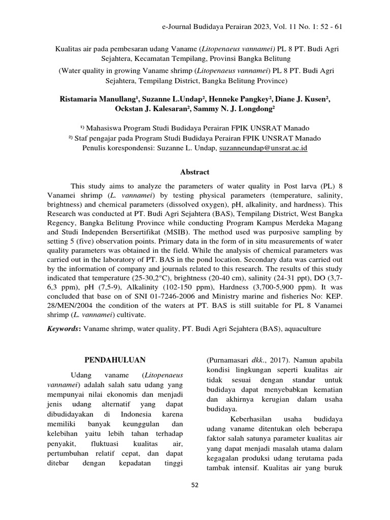 Ristamaria Manullang, Suzanne L.Undap, Henneke Pangkey, Diane J. Kusen ...