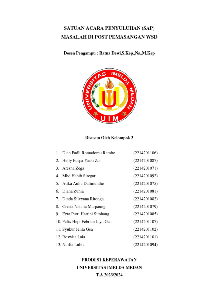 Penyuluhan Masalah Pasca Pemasangan WSD | PDF | Karier & Perkembangan
