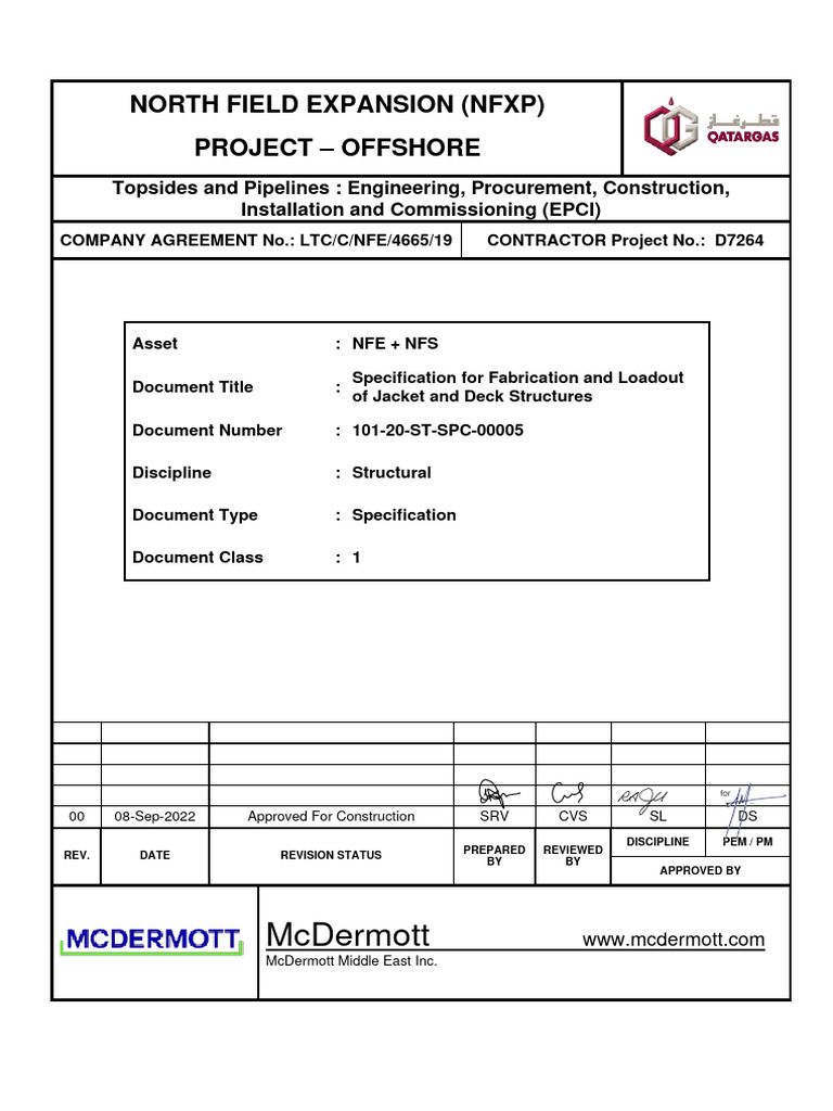 NFXP Offshore Fabrication Specification | PDF | Screw | Welding