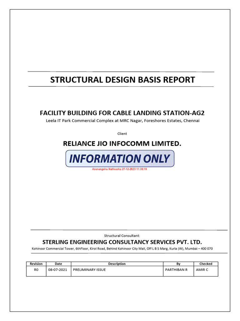 Structural Design for Cable Station | PDF | Concrete | Earthquake ...
