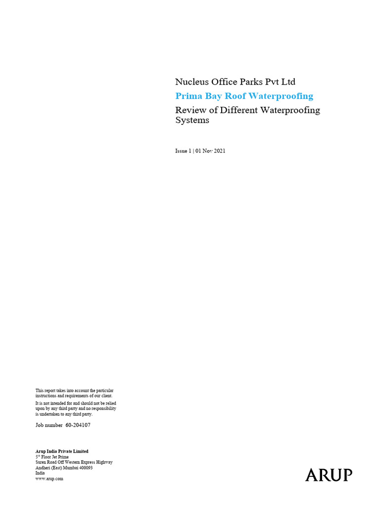 Review of Different Waterproofing Systems | PDF | Coating | Paint