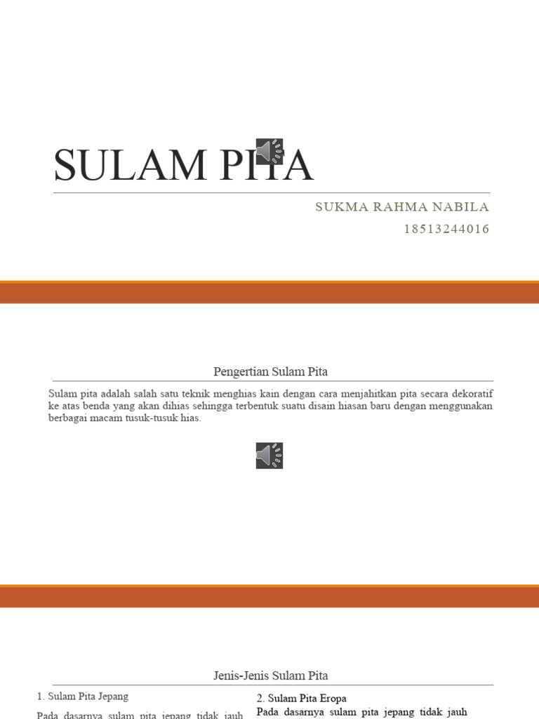 Sulaman Pita | PDF