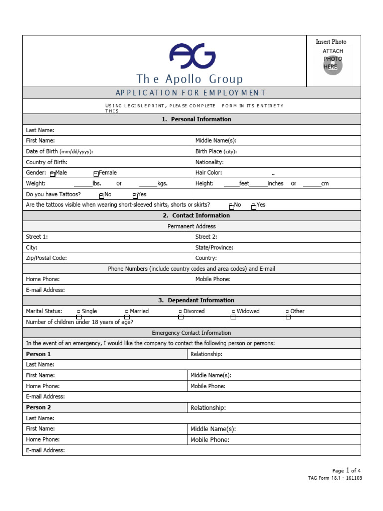 Application Form TAG New - Fillable 161108 Punya Ayyang | PDF ...