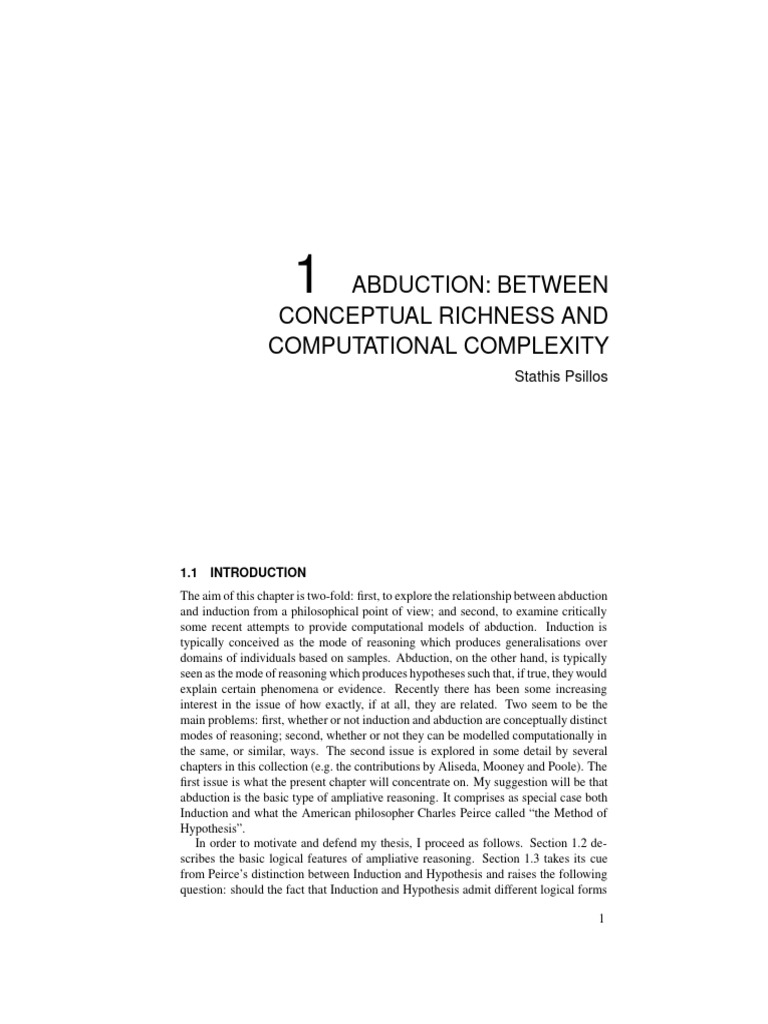 85-Abduction (Kakas & Flach) Chapter | PDF | Argument | Inductive Reasoning