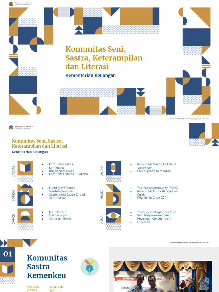 Komunitas Seni, Sastra, Keterampilan Dan Literasi | PDF