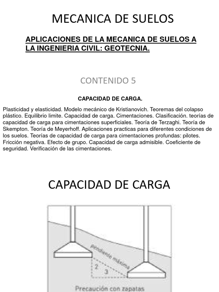 Unidad 5 - Capacidad de Carga | PDF