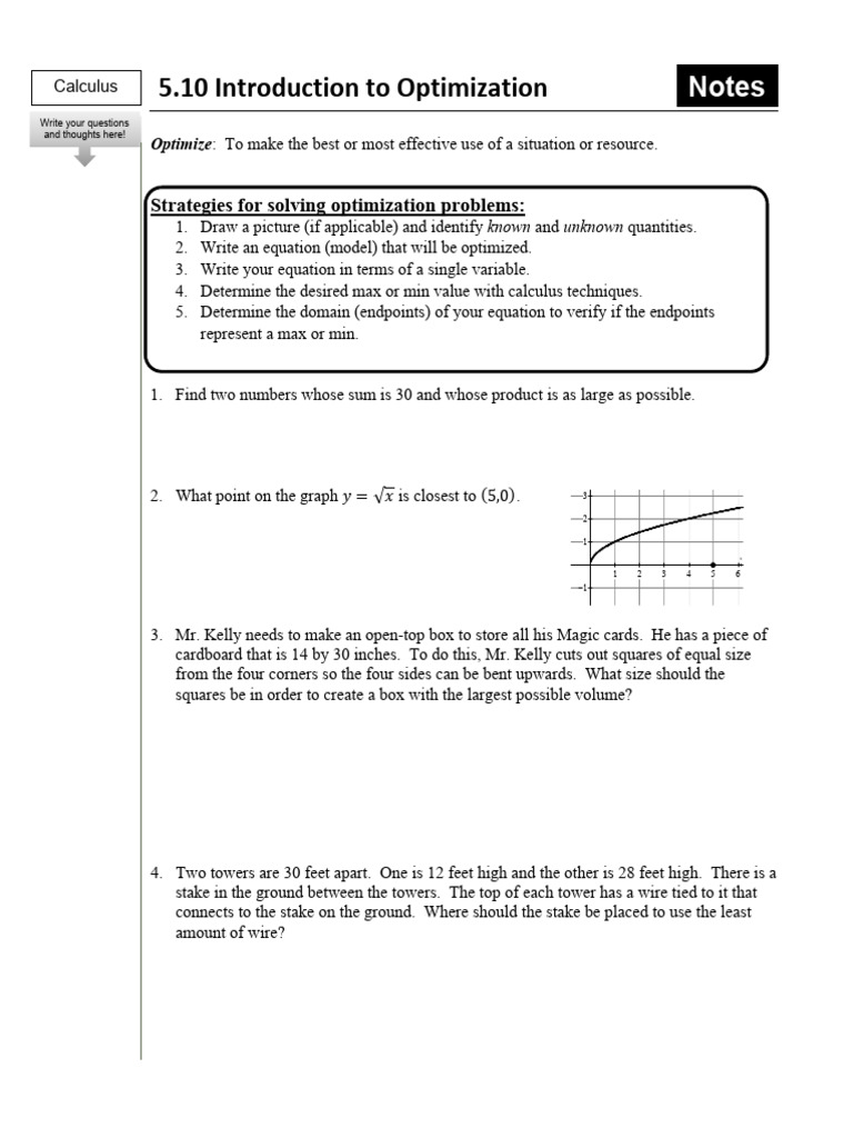Calc 5.10 Packet | PDF | Equations | Calculus