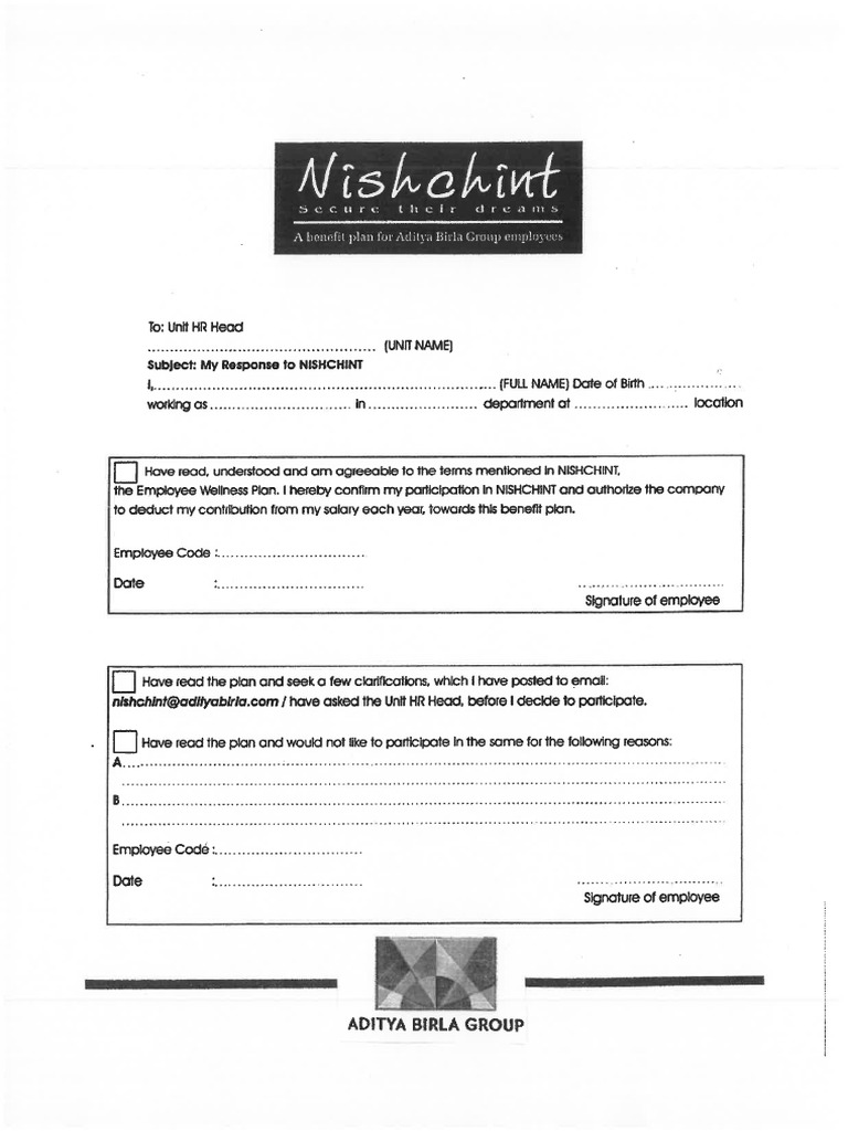 Nischint Form | PDF