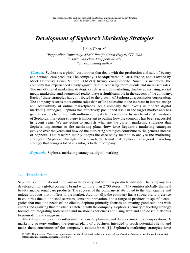 Sephora's Evolving Marketing Strategies | PDF