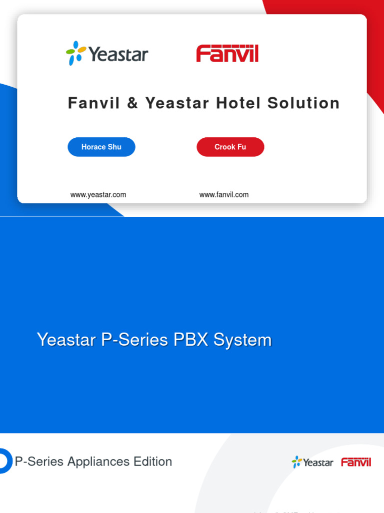 Fanvil & Yeastar Hotel Solution-Philippines - Final | PDF | Session Initiation Protocol | Telephone