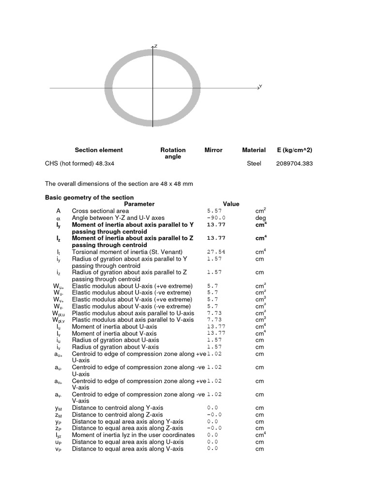 PIPE 48.3 X 4 MM | PDF | Cartesian Coordinate System | Geometry