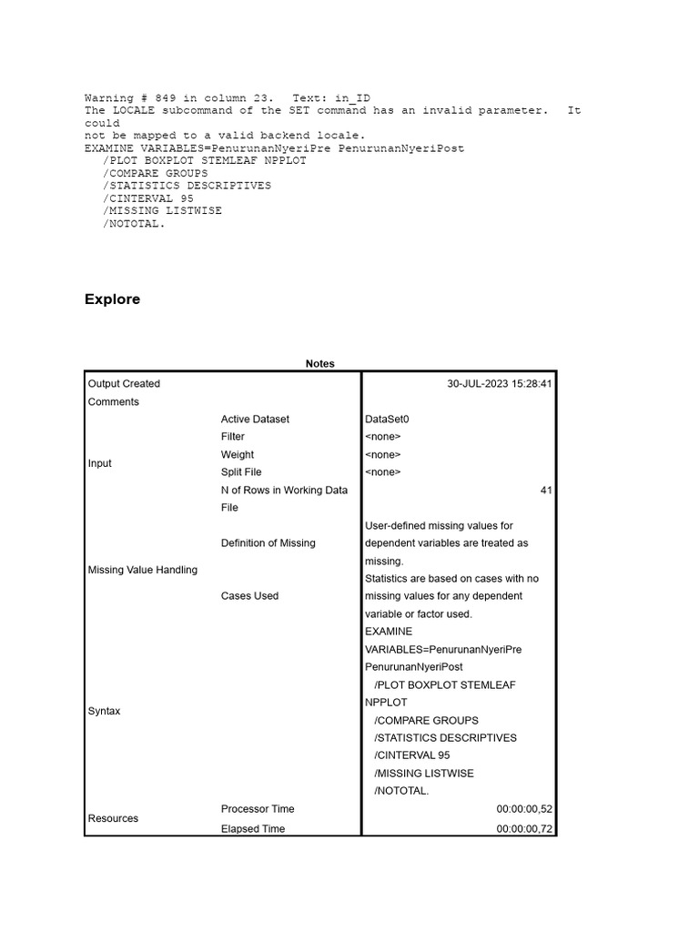Output Normalitas Emmi | PDF | Statistics | Mean