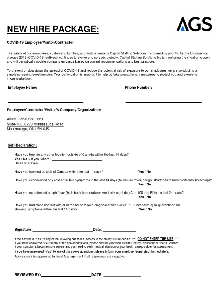 New Hire Package (Allied) | PDF | Employment | Labour Law