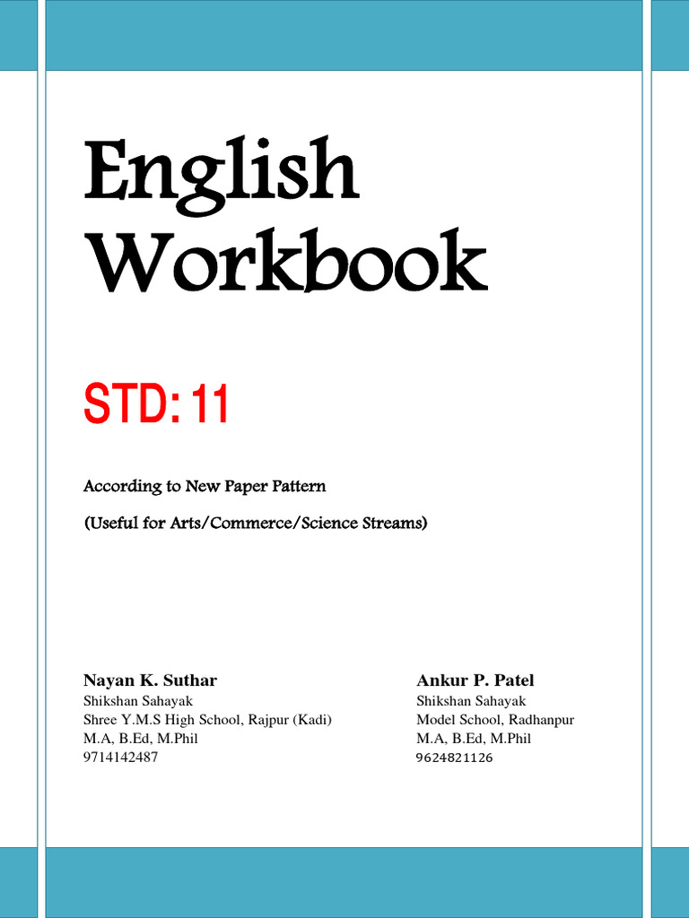 STD 11 Eng Workbook | PDF | Plastic | 3 D Printing