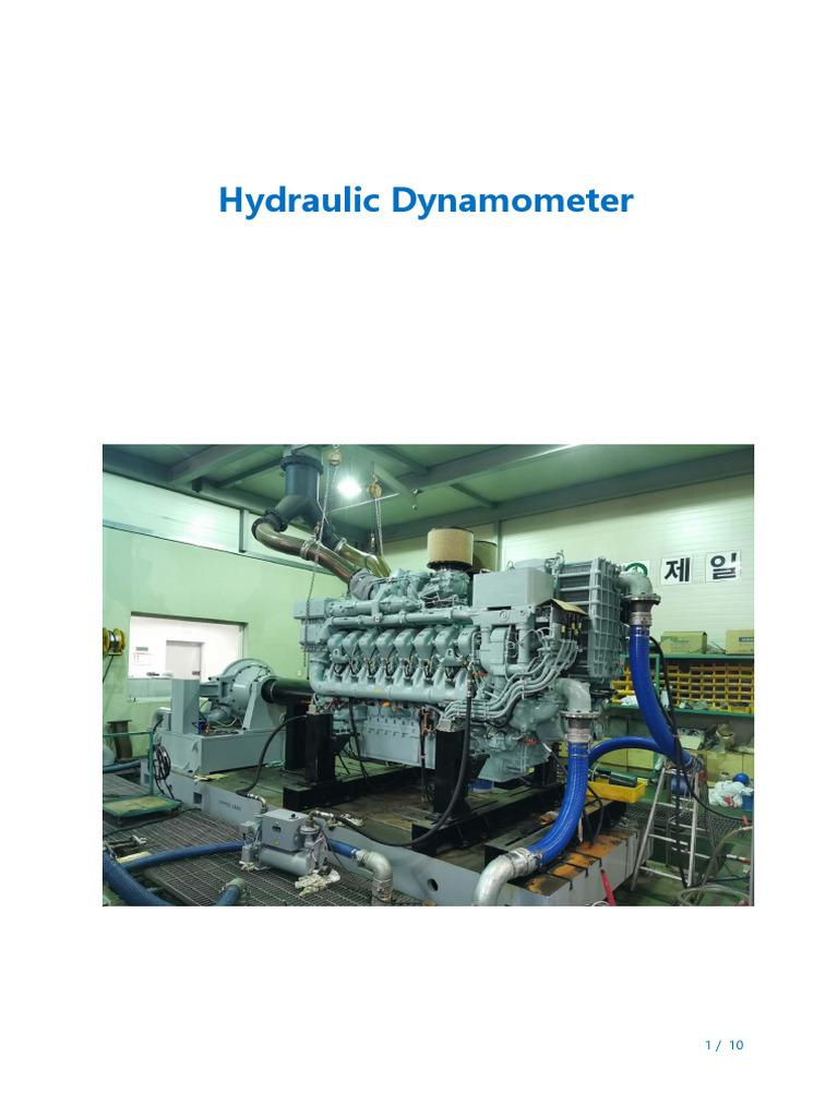 Hydraulic Dynamometer Specification | PDF