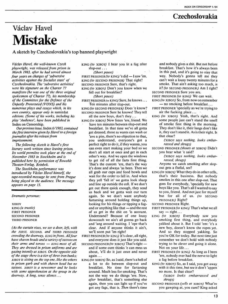 vaclav havel Mistake | PDF | Václav Havel