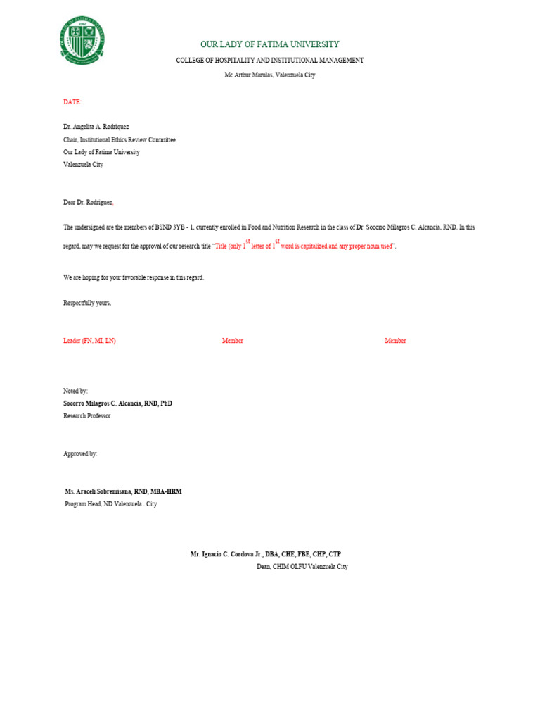 Appendix a - Title Approval Template (FINAL) | PDF