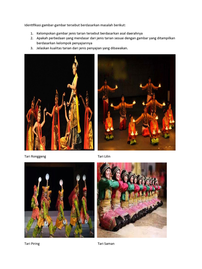 Jenis-jenis Tarian Daerah Indonesia | PDF