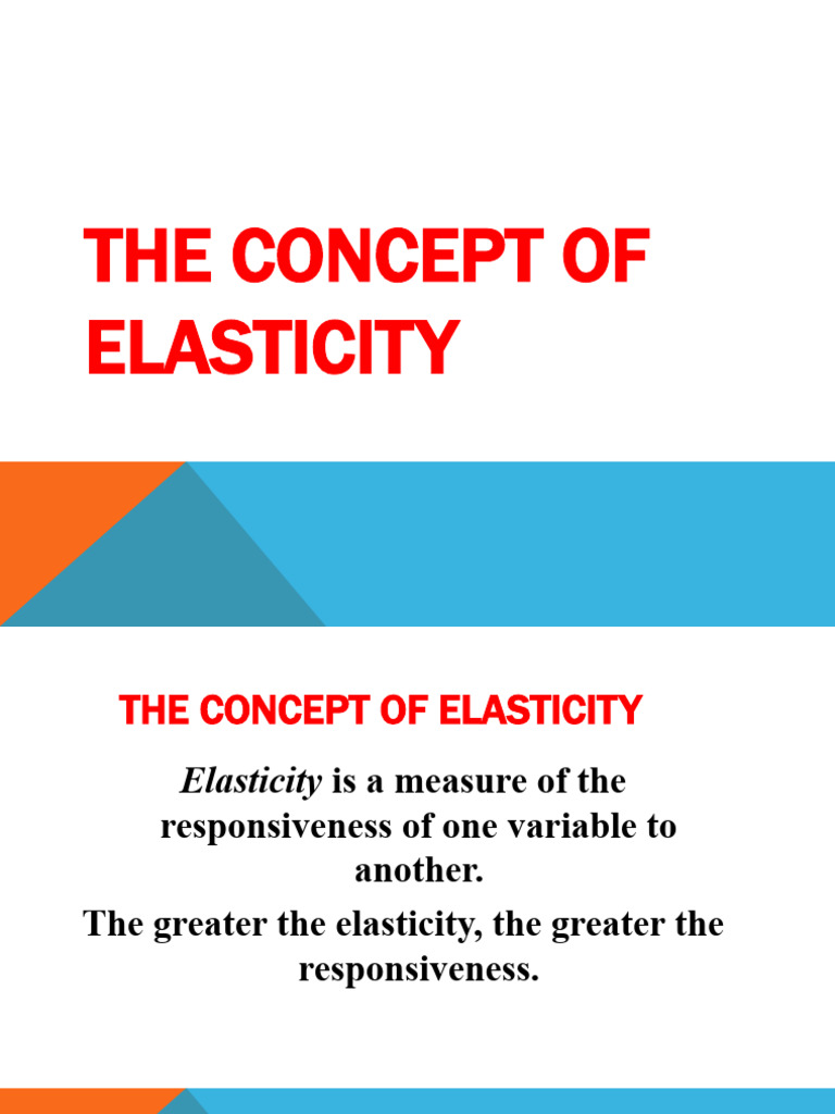Concept of Elasticity | PDF