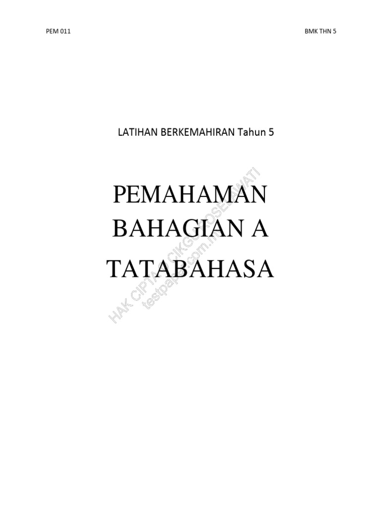 Modul BM Tahun 5 SET H | PDF