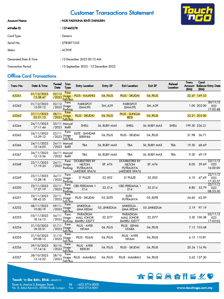 TNG Statement Bengkel MP QR | PDF | Payments | Banking Technology