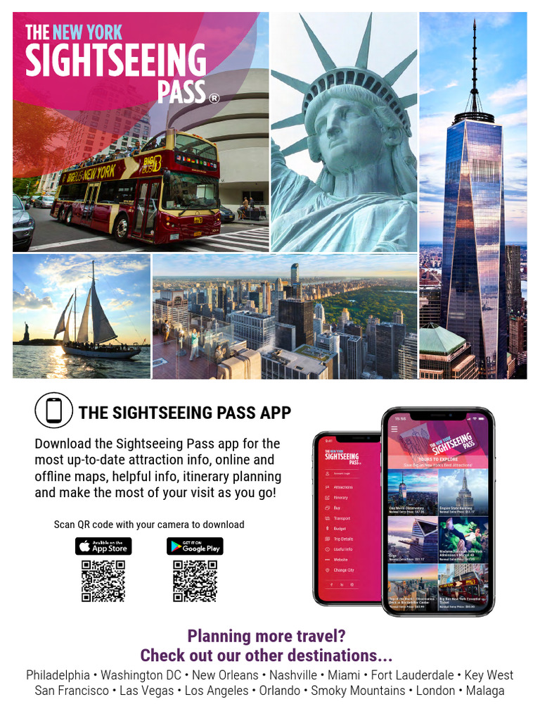 Sightseeing Pass Leaflet New York Pdf New York City Brooklyn