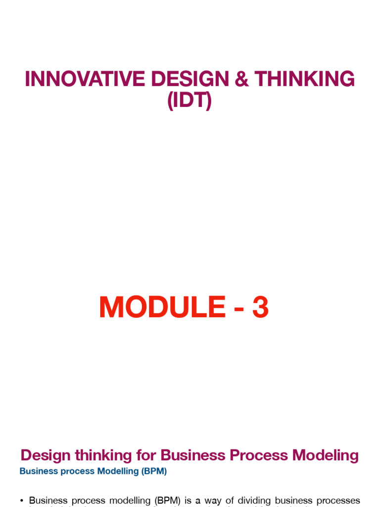 IDT Module 3 | Download Free PDF | Business Process | Agile Software Development