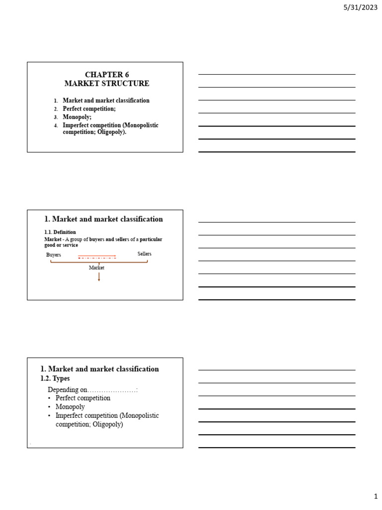 Chap 6.1 - Perfect Competition | PDF | Imperfect Competition | Monopoly