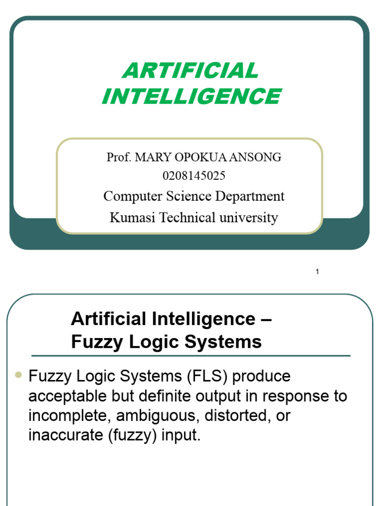2021 4 AI Fuzzy Systems | PDF | Teaching Methods & Materials | Technology & Engineering
