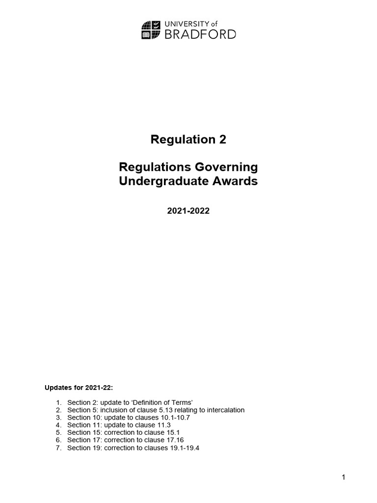 Regulation 2 UG Awards 2021 22 | PDF