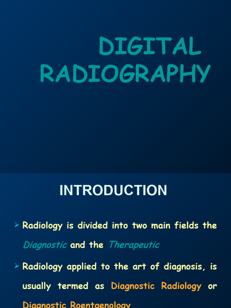 Digital Radiography 1 | PDF | Computers | Technology & Engineering