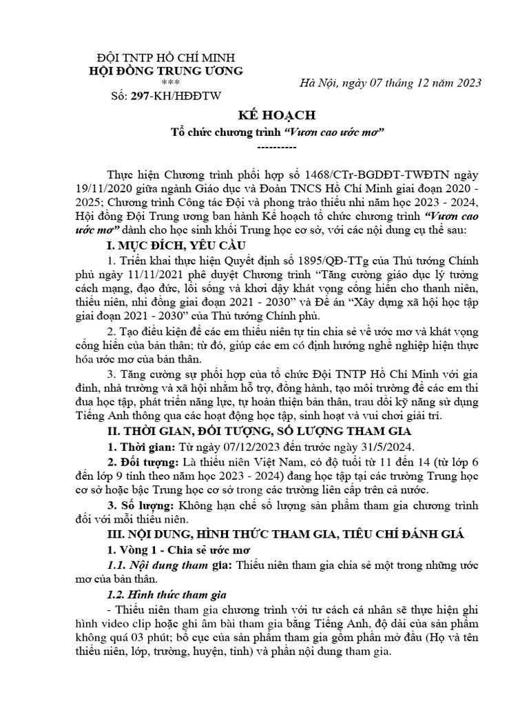 KH Vuon Cao Uoc Mo | PDF