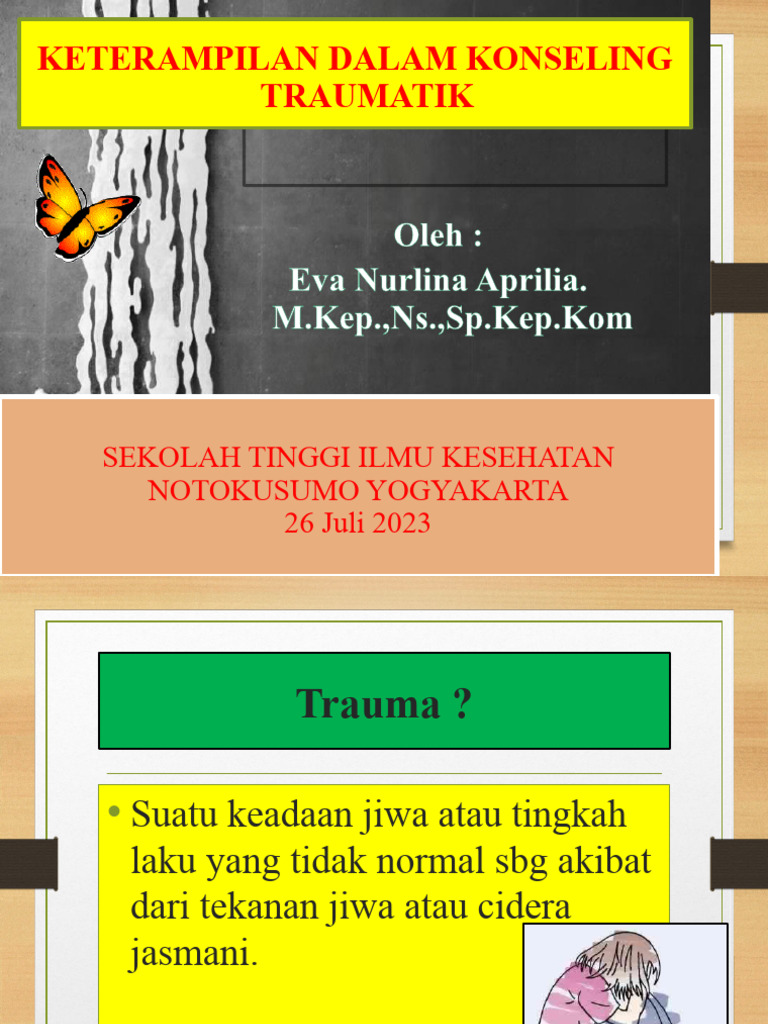 Konseling Traumatik 26 Juli 2023 Fix | PDF | Karier & Perkembangan ...